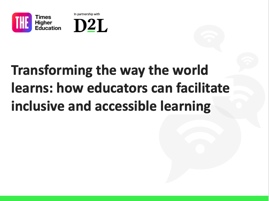 Enhancing Accessibility In Education Using Innovative Technological